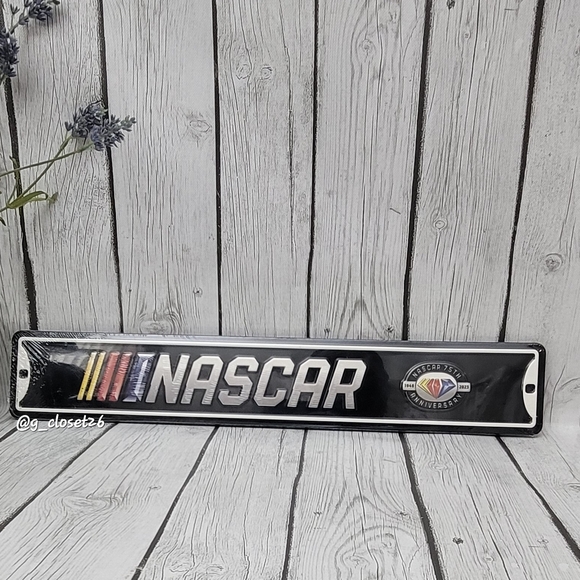 Nascar | Wall Decor | Nascar 75th Anniversary Black And Multicolor ...
